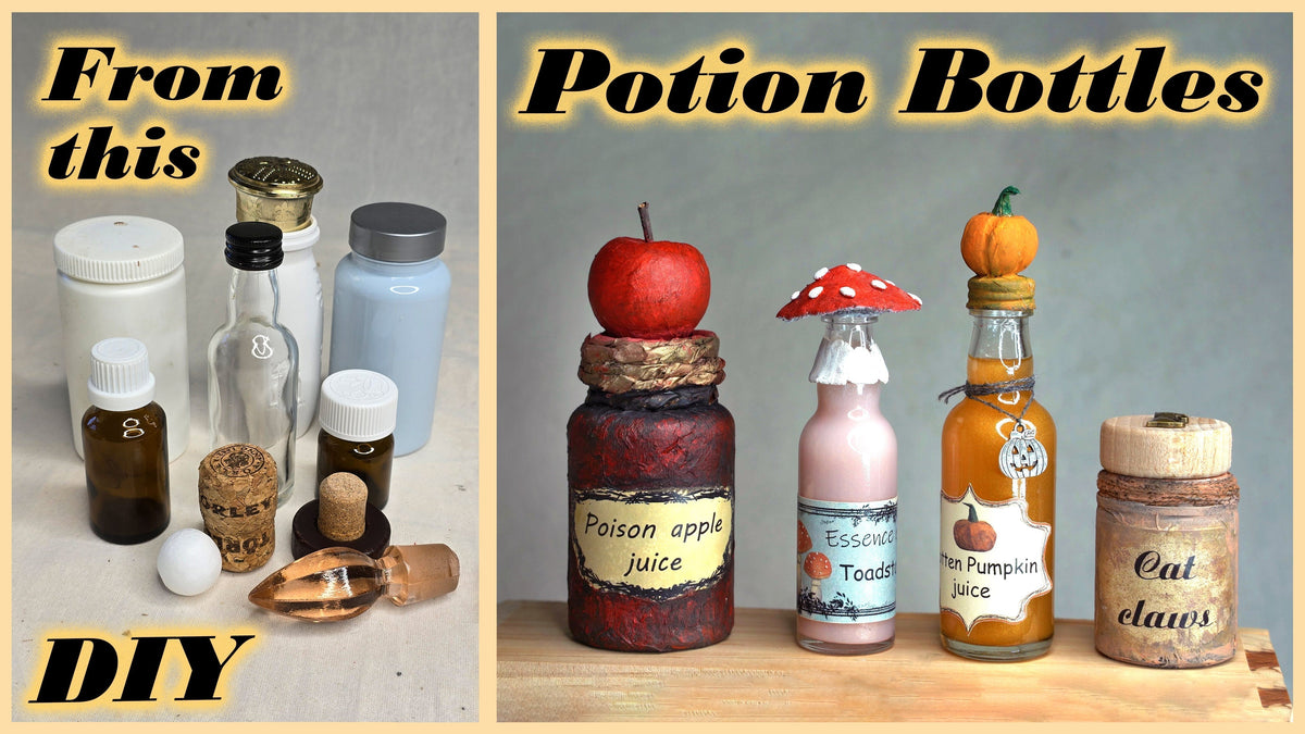 DIY Spooky Potion Bottles from Recycled Materials 🧪 | Best out of was ...