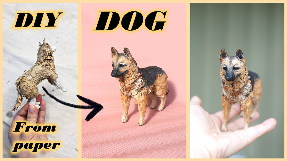 How to Make a PAPER DOG 🐕 | Cardboard Paper Crafts | Best Out of Waste ...