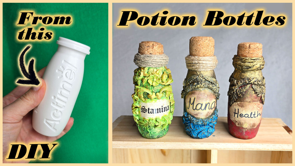 DIY Mana health stamina potion magical bottles props | Halloween craft ...
